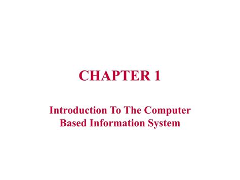 Ppt Introduction To Computer Based Information System Powerpoint Presentation Id9184103