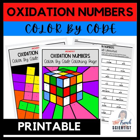 Chemistry Redox Assigning Oxidation Numbers Color By Code Review