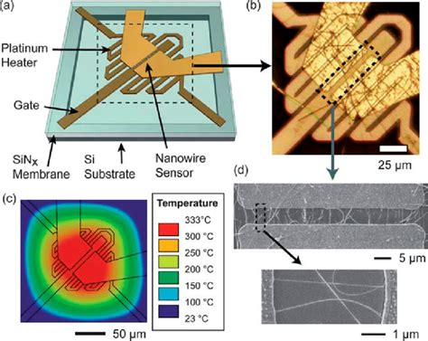 A The Schematic View Of The Sensor Fabricated On A Silicon Nitride