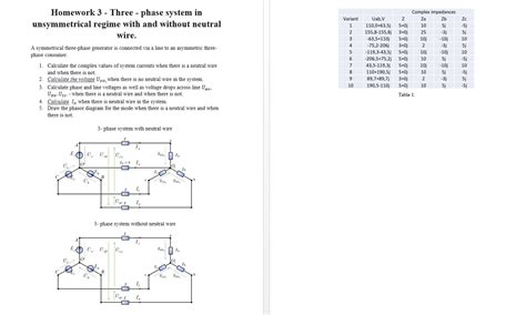Solved Homework 3 Three Phase System In Unsymmetrical