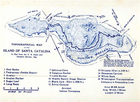 Catalina Island Map Print