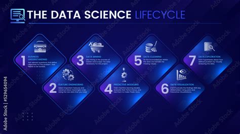 Structure And Infographics Of Data Science Lifecycle Vector Illustration Stock Vector Adobe