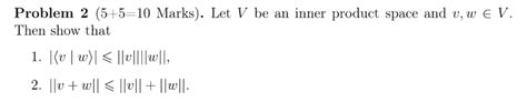 solved problem marks ﻿let v ﻿be an inner product space