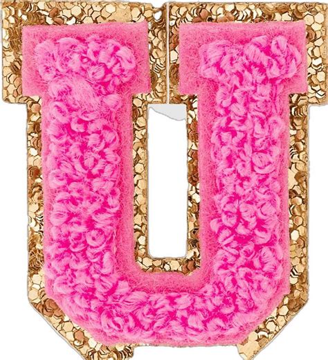 Preppy Letter Pink Chenille Patch Varsity Stoney Clover Lane Monogram