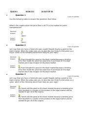 Quiz ECON Docx QUIZ ECON OUT OF Question Out Of Points Use The