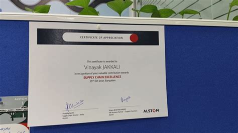 Vinayak Jakkali On Linkedin Alstom Supplychainexcellence Award
