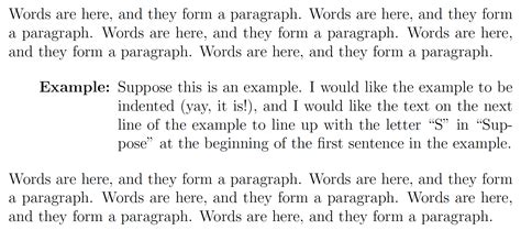 Indentation How To Indent And Hanging Indent TeX LaTeX Stack Exchange