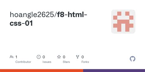 GitHub Hoangle2625 F8 Html Css 01