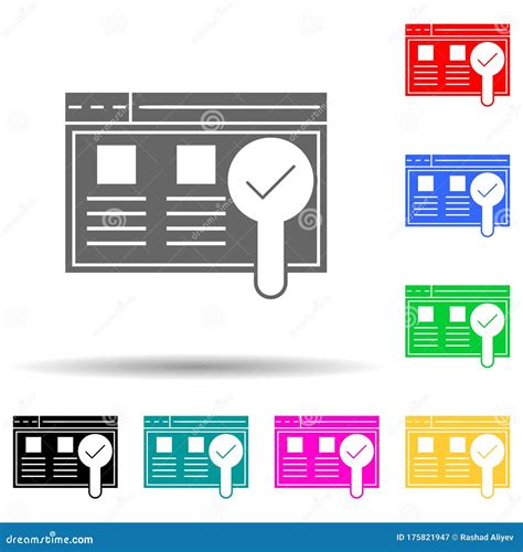 Usability Testing Multi Color Style Icon Simple Glyph Flat Vector Of Web Development Icons For