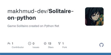 Github Makhmud Devsolitaire On Python Game Solitaire Created On Python Flet