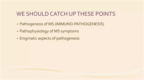 Multiple Sclerosis Pathogenesis Pptx Brain And Nervous System