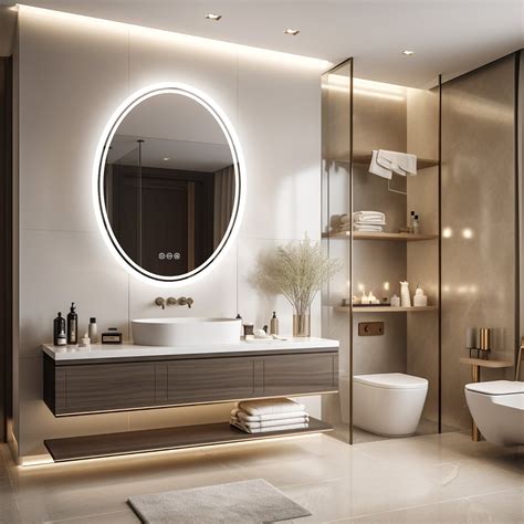 Led Backlit Round Vanity Mirror With Dimmable Lights Led Mirror