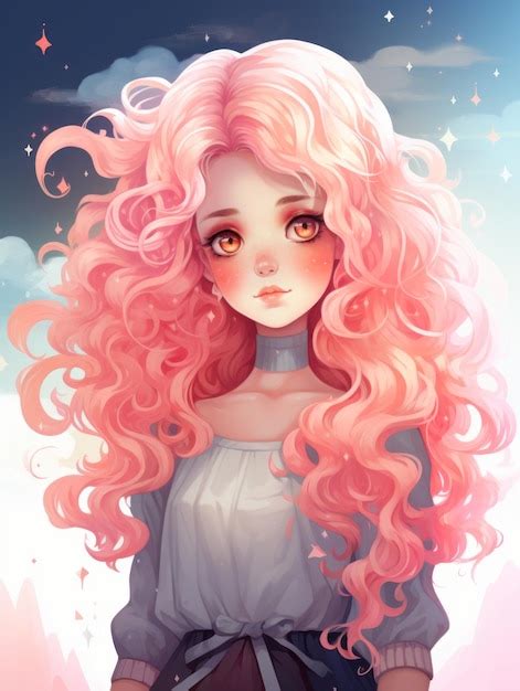 Premium AI Image An Anime Girl With Long Pink Hair