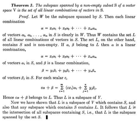 functional analysis finding the set of all linear combinations of