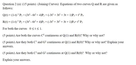 Solved Question A Points Joining Curves Chegg