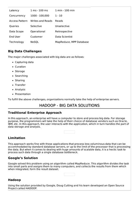 SOLUTION Hadoop Quick Guide Studypool