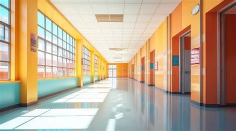 Premium Photo Empty Bright Inside Corridor Background