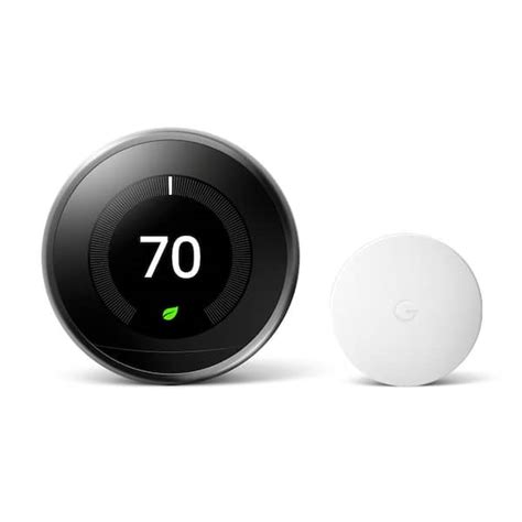 Buy Nest Learning Thermostat Smart Wi Fi Thermostat Mirror Black Nest Temperature Sensor