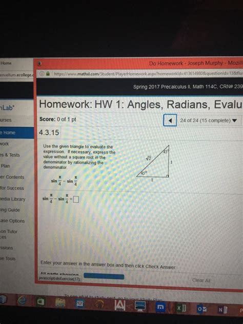 Solved Use The Given Triangles To Evaluate The Following Chegg