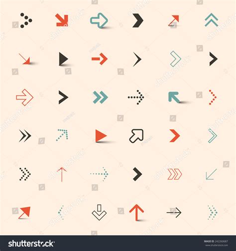 Simple Vector Arrows Set Stock Vector Royalty Free Shutterstock
