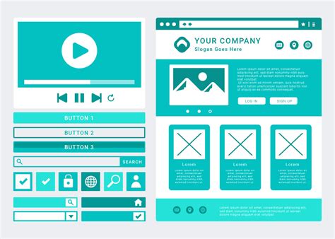 website wireframe layout vector 214851 vector art at vecteezy