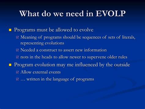 Ppt Logic Programming For Evolving Agents Powerpoint Presentation Free Download Id4013942