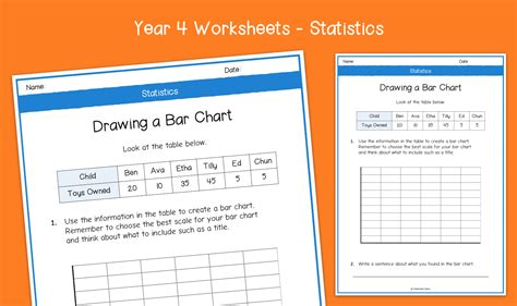 Year 4 Drawing A Bar Chart Worksheets Ks2 Statistics And Data Primary Maths
