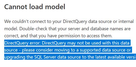 Solved Directquery With Sql Statement From Power Bi Advan