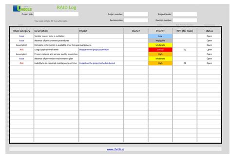 32 Free RAID Log Templates Trackers Planners