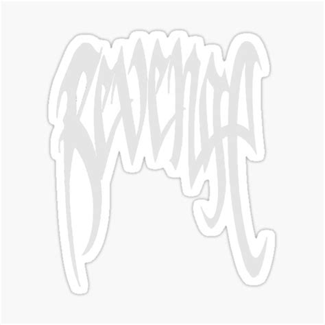 Revenge White Logo Sticker For Sale By Axime Redbubble