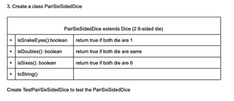 solved create a class and a test class for the following in
