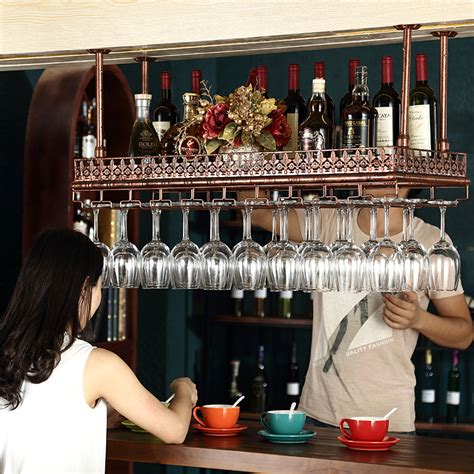 🌟家居新宠！酒吧台酒杯架悬挂倒挂ktv杯架，创意十足的酒类收纳神器💖 酒架 淘宝好物网