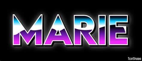 Marie Text Effect And Logo Design Name