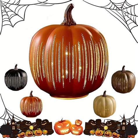 Twinkle Light Pumpkins Halloween Decorations Outdoor Lights One