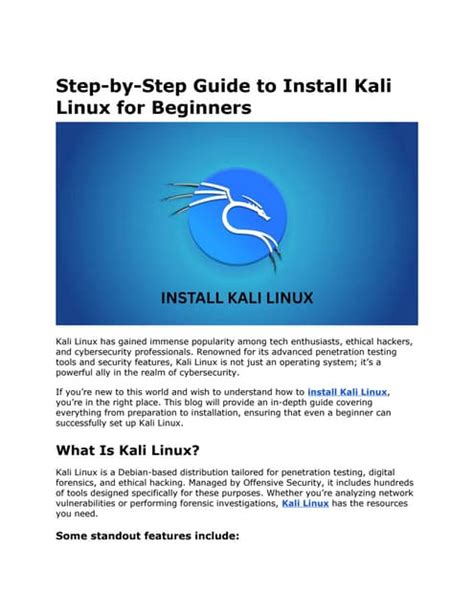 What Is Kali Linux A Comprehensive Guide For Beginners 1docx