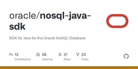Github Oracle Nosql Java Sdk Sdk For Java For The Oracle Nosql Database