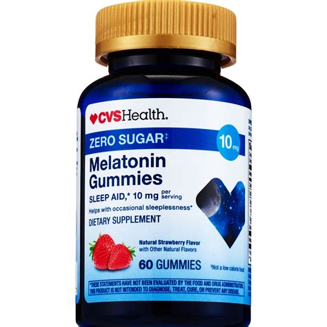 Cvs Health Sugar Free Melatonin Gummy 10mg 60 Ct