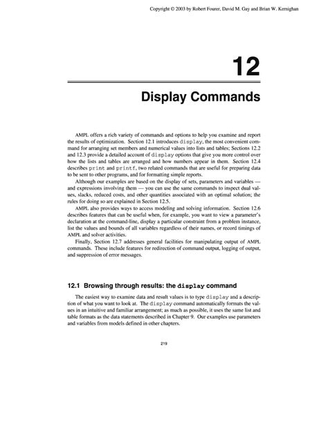 fillable online display commands fax email print pdffiller
