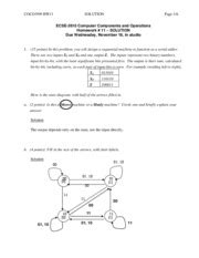 HW Solution COCO F HW SOLUTION ECSE Computer Components And Operations Homework