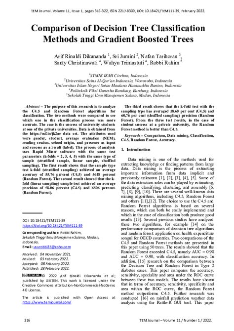 Pdf Comparison Of Decision Tree Classification Methods And Gradient