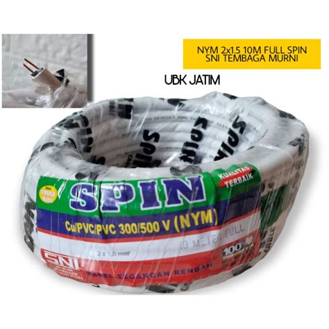 Jual Kabel Nym 2x1 5 10m Full Spin Sni Shopee Indonesia