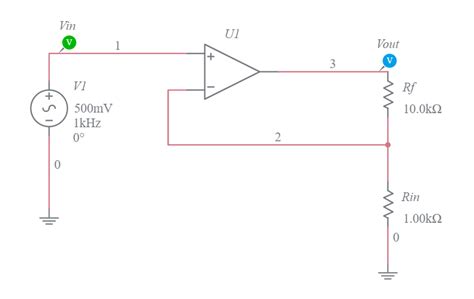 NON INVERTING AMPLIFIER Multisim Live NON INVERTING AMPLIFIER Multisim Live