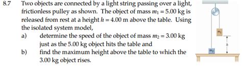 solved two objects are connected by a light string passing
