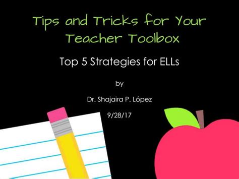 Top 5 Strategies For Teaching English Language Learners Pptx