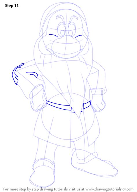 Learn How To Draw Grumpy Dwarf From Snow White And The Seven Dwarfs