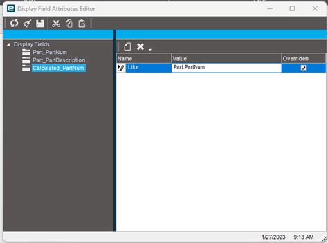 baq dashboard right click standard context menu missing kinetic erp