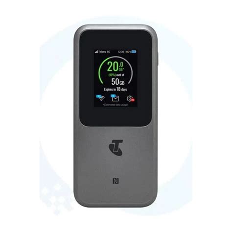 Telstra 5g Hotspot Grey Portable Wifi Router For Fast Connectivity