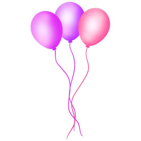 Three Pink And Purple Balloons 51304932 Png
