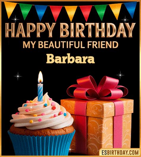 Happy Birthday Barbara  🎂 Animated Images Wishes And Music 【27 S】