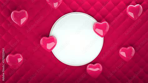 D Background With Hearts To Insert Text Stock Illustration Adobe Stock